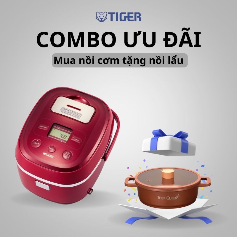 COMBO TIGER ƯU ĐÃI : Mua nồi cơm điện JBX-A10W tặng nồi lẩu Tiger Queen ...